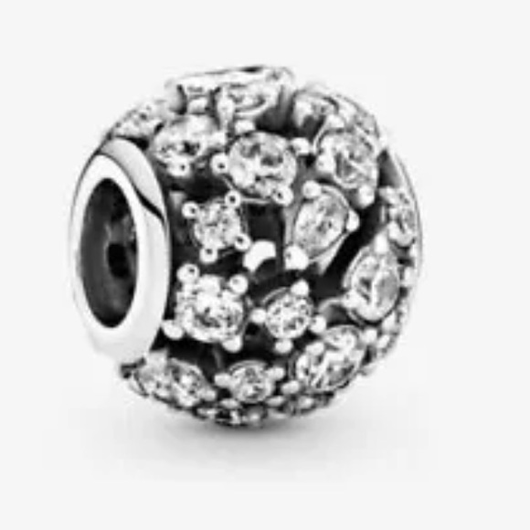 Pandora | Jewelry | Pandora Sparkling Round Open Work Charm | Poshmark